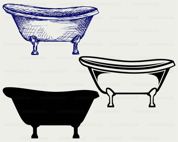 Bath Svg/bathtub Clipart/bath Svg/bathtub Silhouette/bath | Etsy