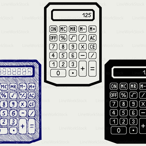 Calculator Svg - Etsy