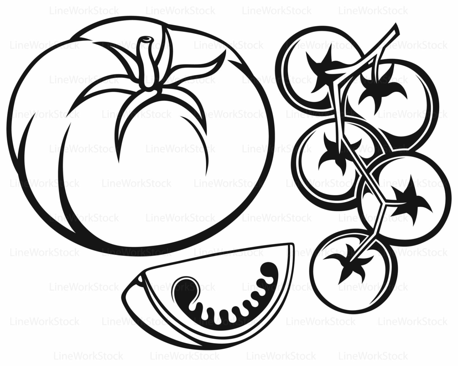 Tomatoes svg/clipart/vegetables svg/silhouette/tomatoes cricut | Etsy