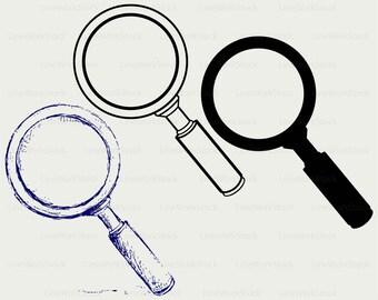 Magnifying Glass SVG Magnifying Glass Cut File Magnifying - Etsy