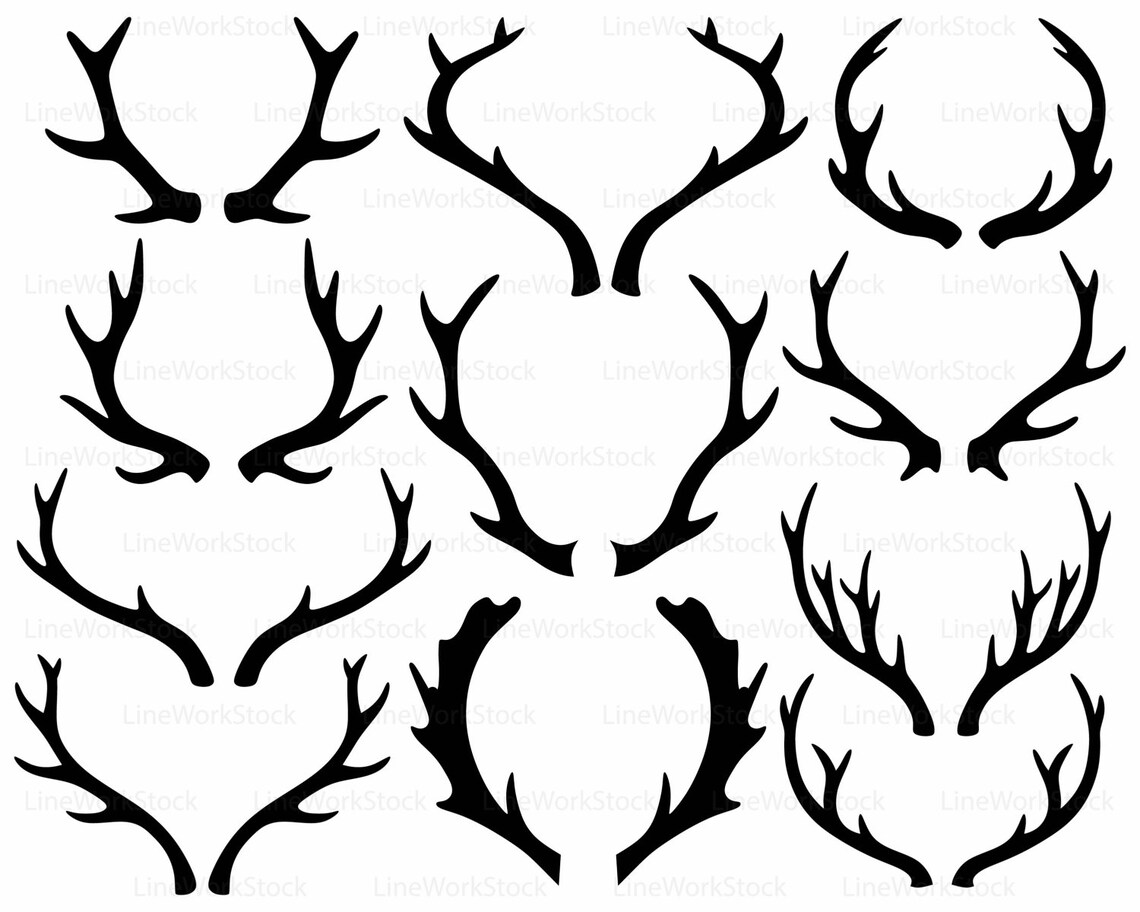 Geweih Svg/Hirsch Geweih Clipart/Elch Geweih Svg/Geweih | Etsy