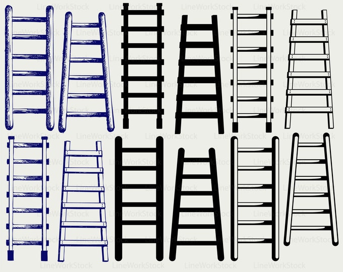 Ladder Svg/ladder Clipart/ladder Svg/ladder Silhouette/ladder Cricut ...