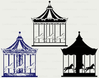 Merry Go Round Svg - Etsy