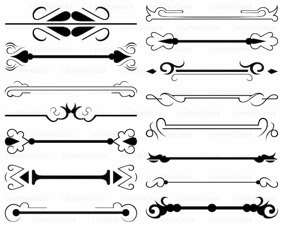 Decorative Scroll Line Clip Art