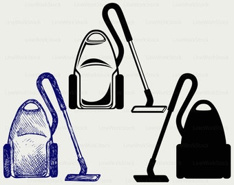 Doodle Vacuum Cleaner SVG PNG Psd Outline Personal and - Etsy