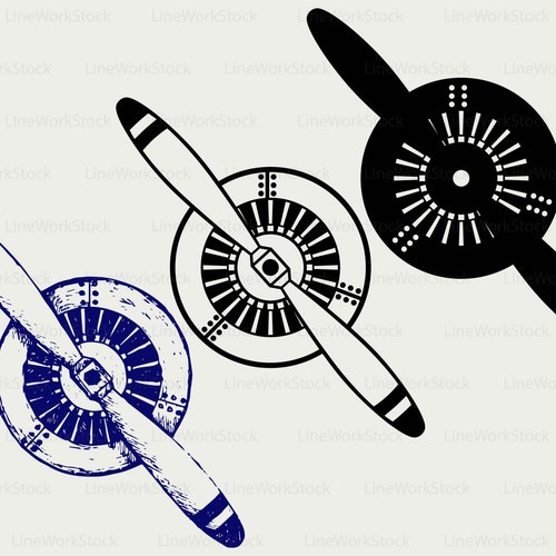 Airplane Propeller. Cut Files for Cricut. Clip Art Silhouettes - Etsy