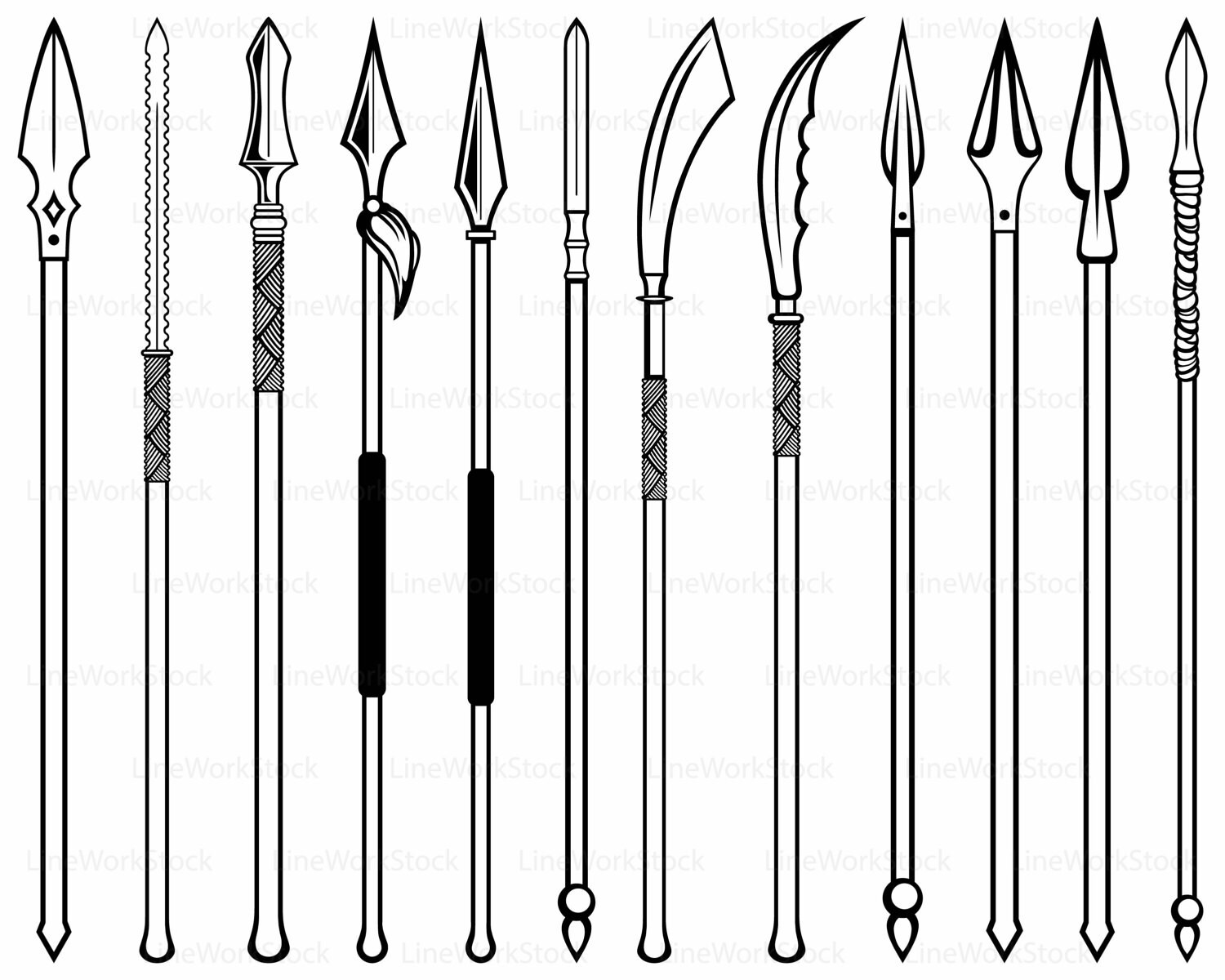 Spear svg/spear clipart/spear svg/spear silhouette/spear | Etsy