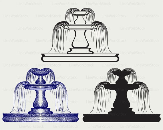 Fountain Svg/fountain Clipart/fountain Svg/fountain - Etsy