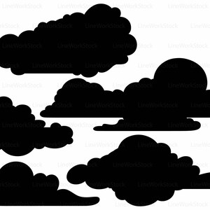 Clouds Svg/clouds Clipart/clouds Svg/clouds Silhouette/clouds Cricut ...