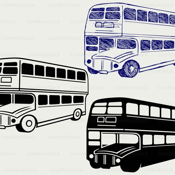 London Bus Clipart - Etsy