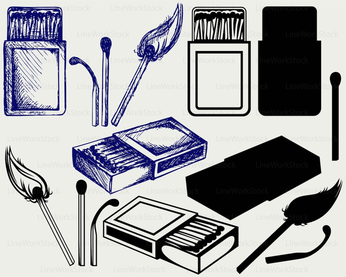 Matches Box Svg/clipart/matches Svg/box Silhouette/matches - Etsy