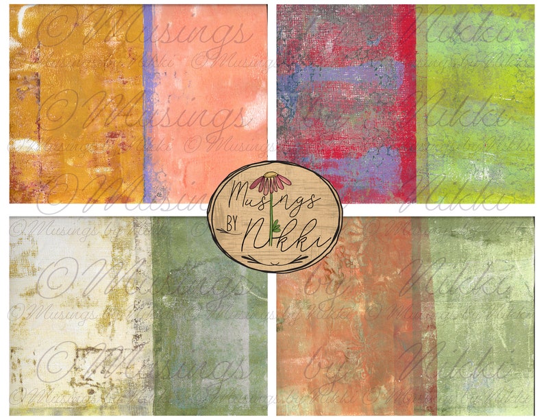 Multi-colored Prints Digital Paper Pack Colorful Whimsical - Etsy