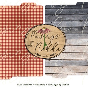 Country Charm File Folders Printable - Etsy