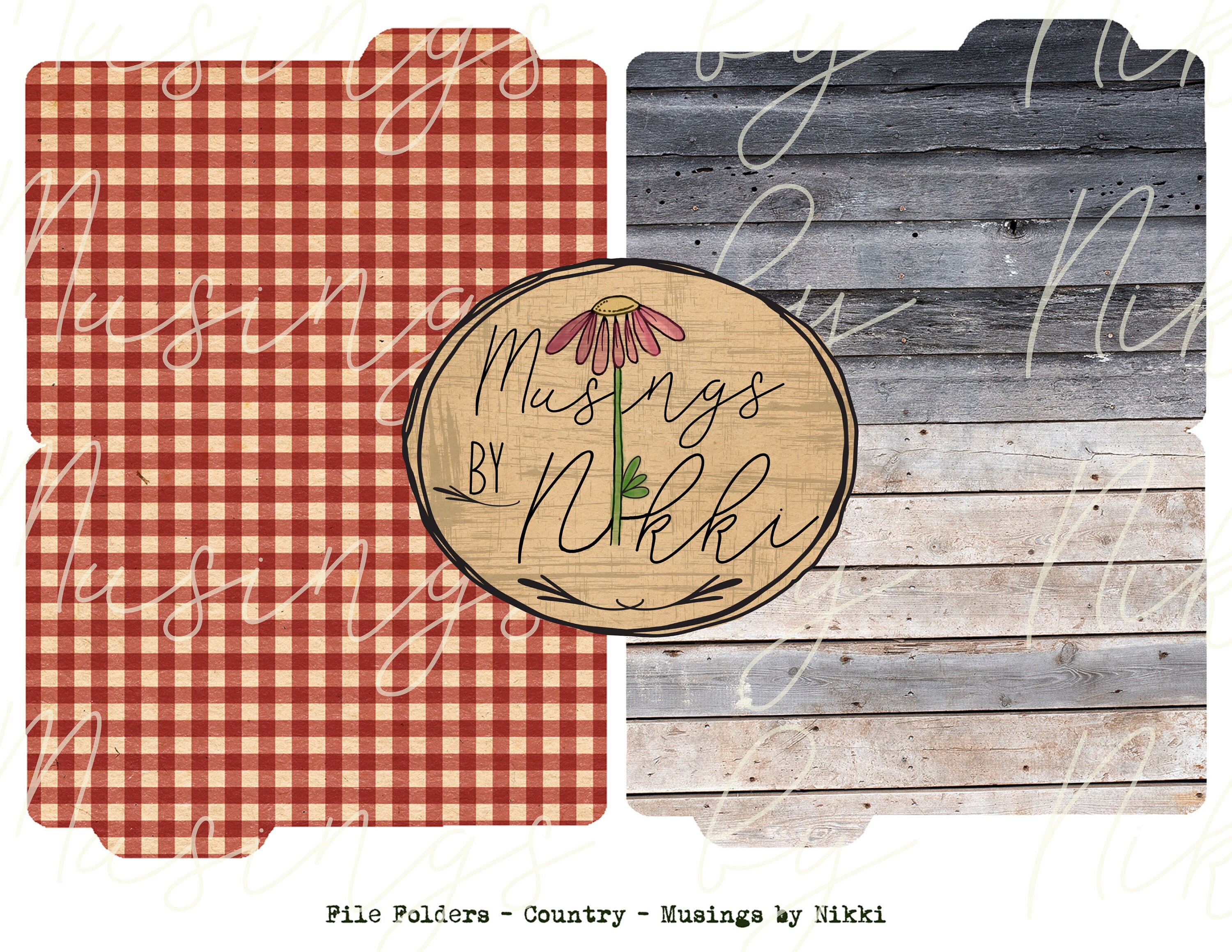 Country Charm File Folders Printable | Etsy