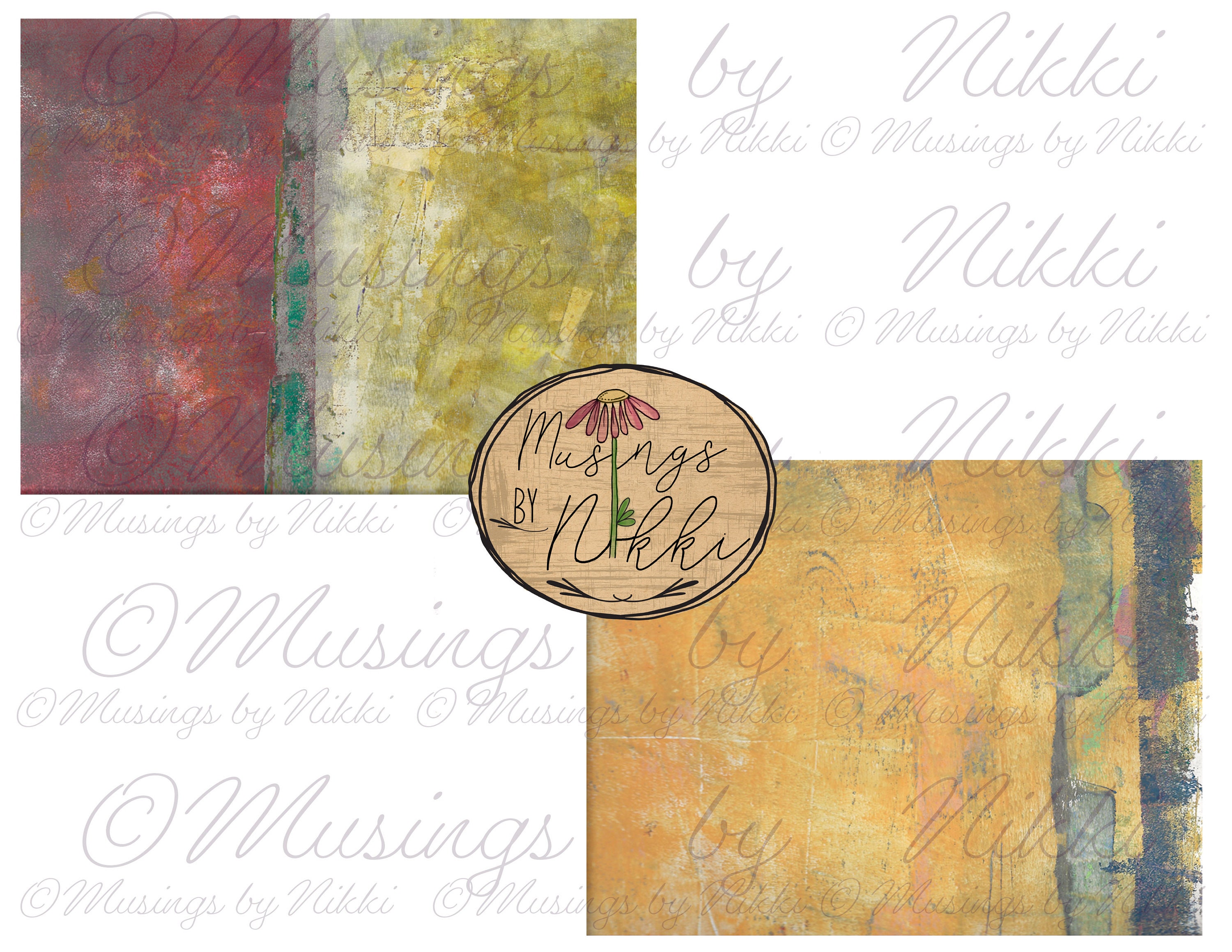 Multi-colored Prints Digital Paper Pack Colorful Whimsical | Etsy