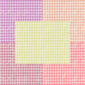 Pastel Gingham Digital Paper Pack - Fabric Paper, Quilted - Etsy