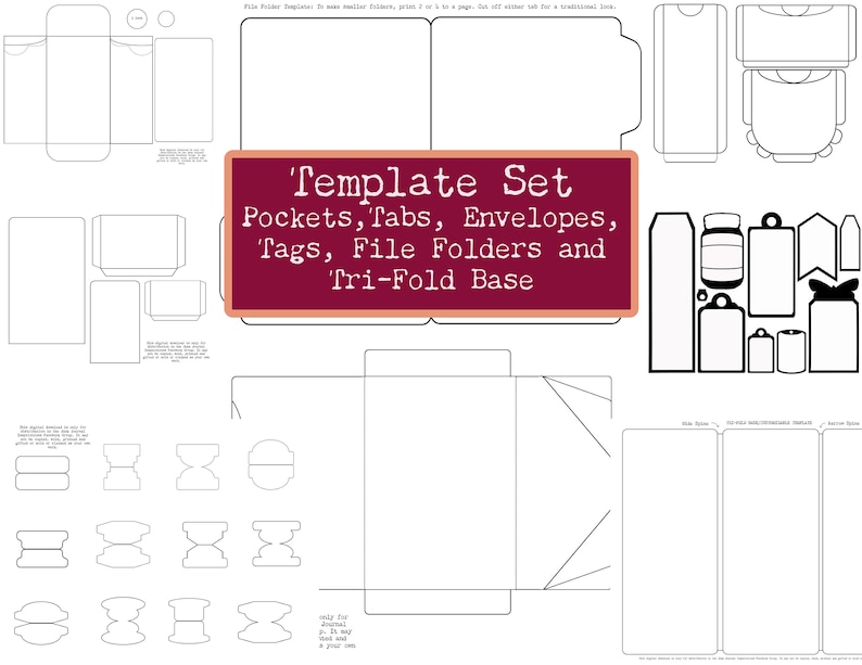 Basic Junk Journal / Paper Craft / Card Making Templates - Etsy