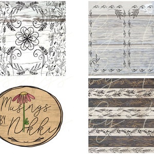 Farmhouse Fresh Traveler's Notebook Size Digital Journal Kit; Rustic ...