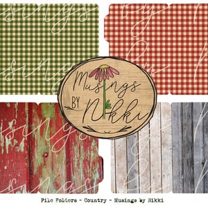 Country Charm File Folders Printable - Etsy
