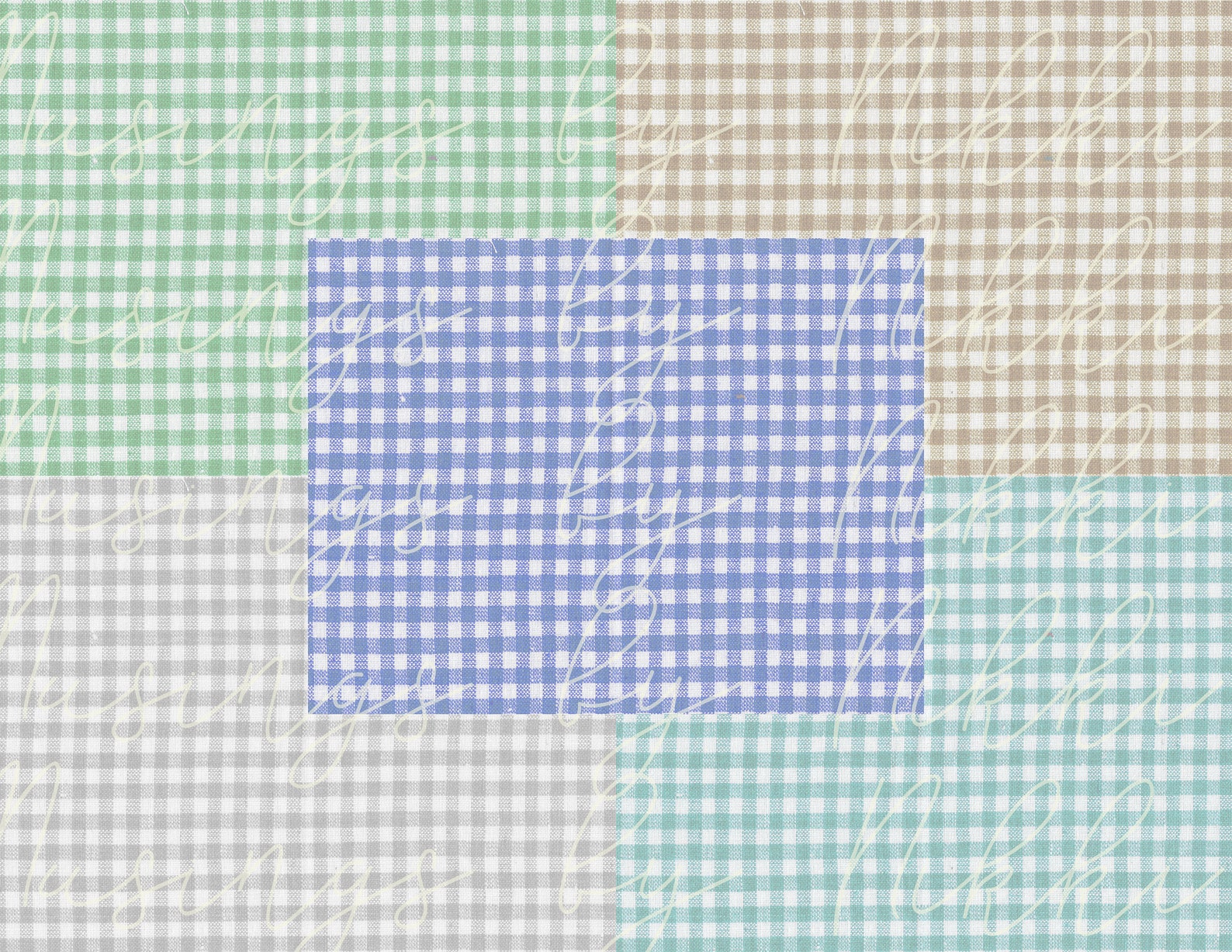 Pastel Gingham Digital Paper Pack - Fabric Paper, Quilted - Etsy