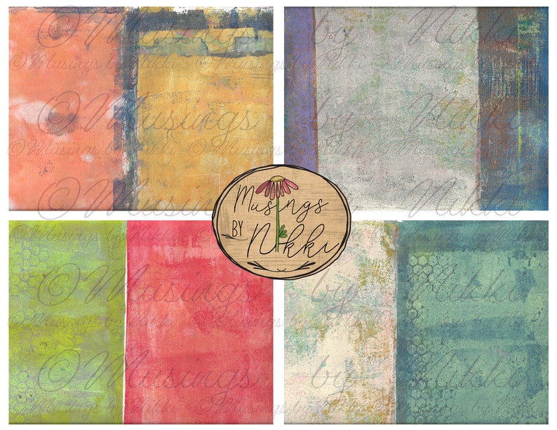 Multi-colored Prints Digital Paper Pack Colorful Whimsical - Etsy