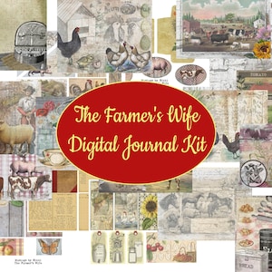 The Farmer's Wife Digital Journal Kit; Shabby, Rustic Farm Country ...