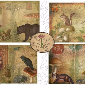 Wild Wood Wonder-rustic Shabby Nature Forest Journal Kit - 16 Pages for ...