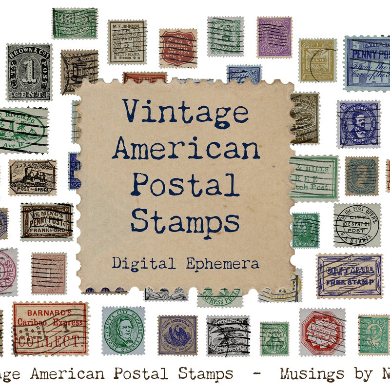 Postal Rubber Stamp - Etsy