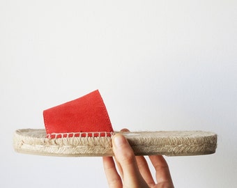 Diegos® Classic Flat Red Espadrilles Shoes Sewn in Jute Made - Etsy