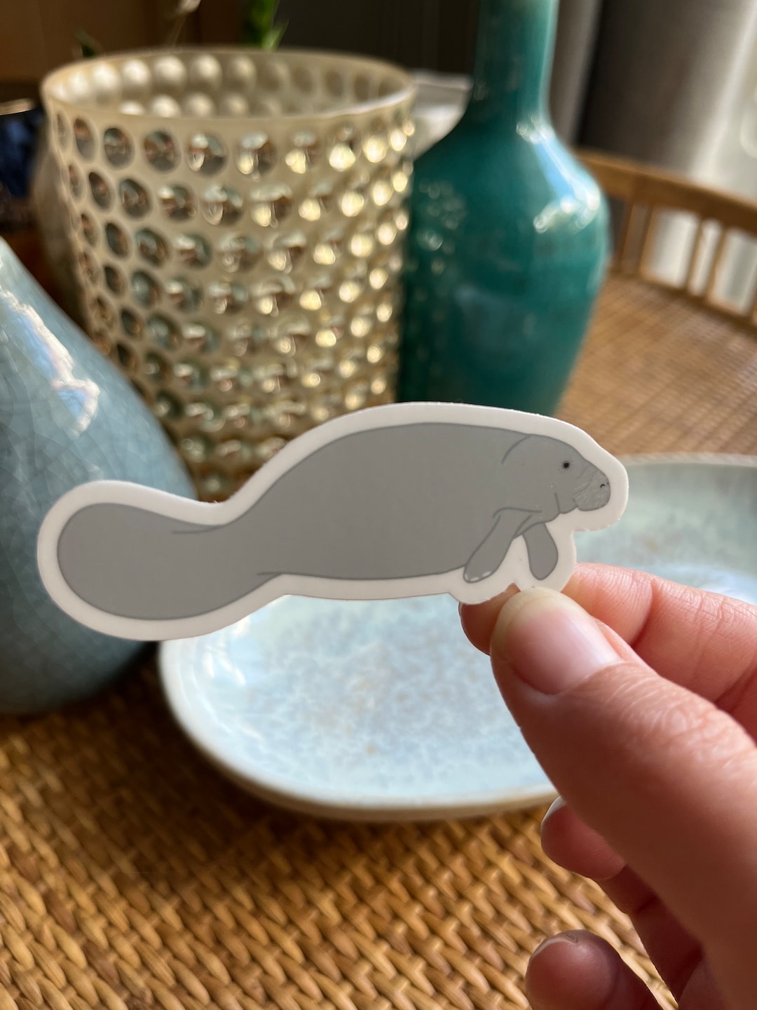 Florida Manatee Sticker - Etsy