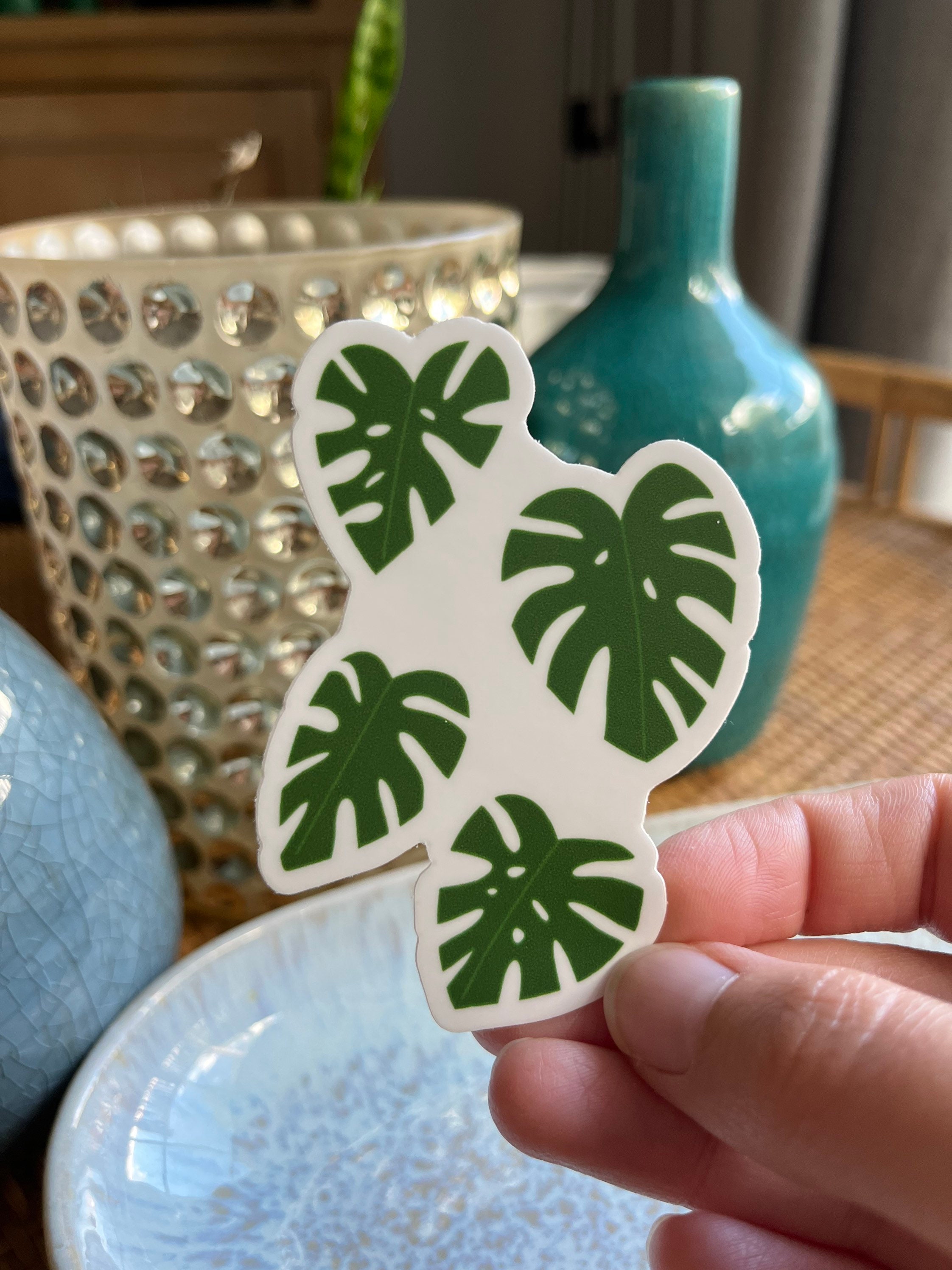 Monstera Leaves Sticker - Etsy