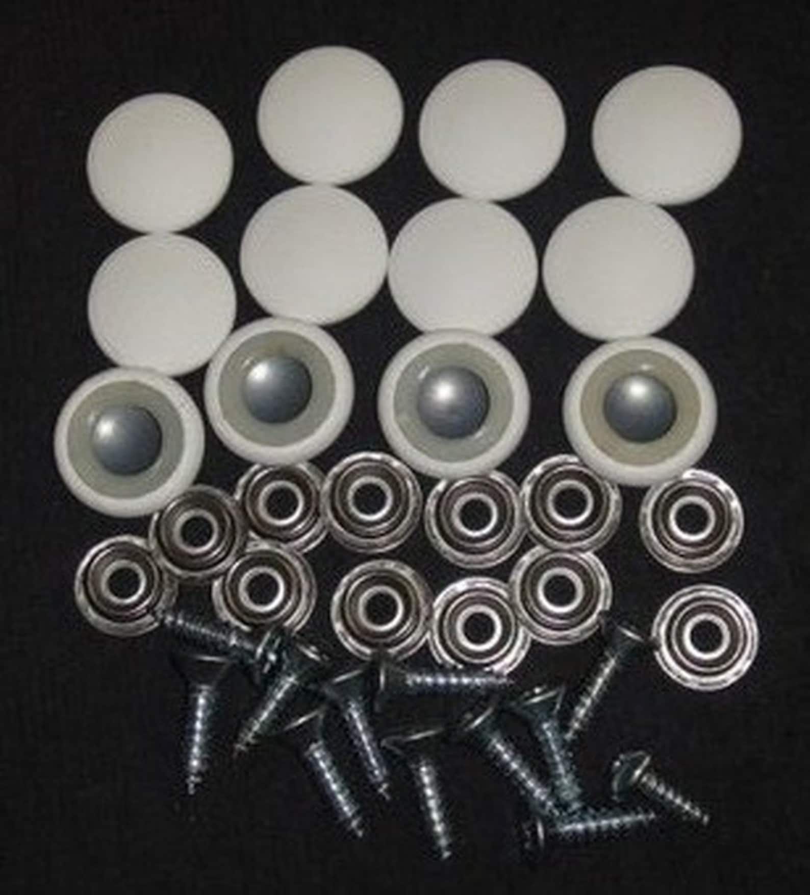 New Set of 12 #30 Dura Snap Upholstery Buttons RV Boat Bright White ...