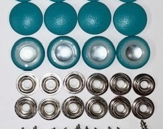 Set of 12 Prong Back Upholstery Buttons Black Vinyl Choice of Size 22 ...