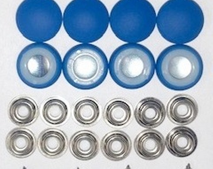Set of 12 Prong Back Upholstery Buttons Black Vinyl Choice of Size 22 ...