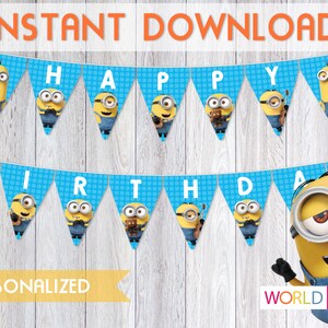 Digital Minions Banner | Minion Birthday | Minion Party | Minion ...