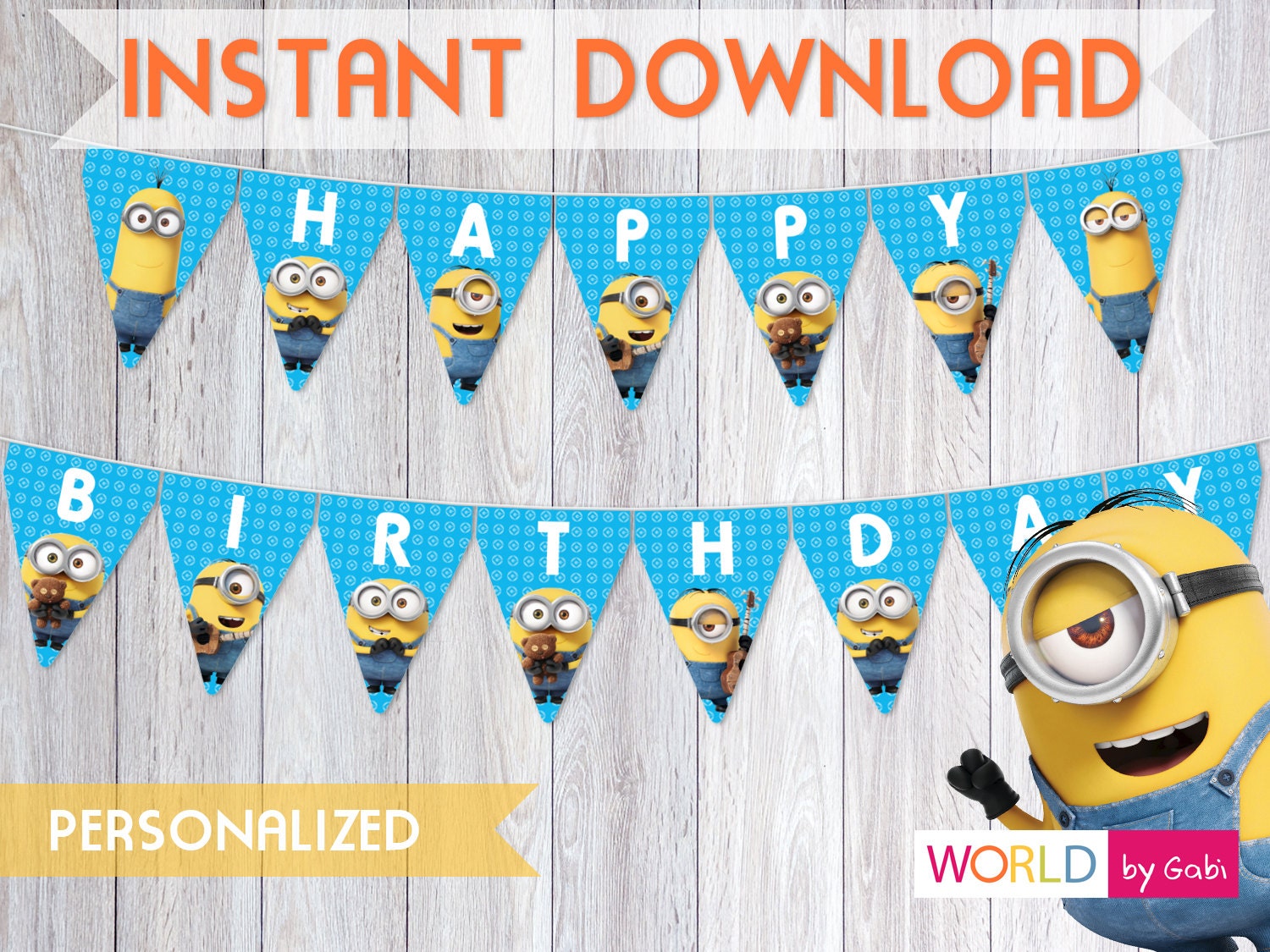 Despicable Me Birthday Banner