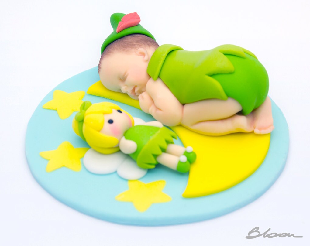 Peter Pan Cake Topper | Baby Shower | Baby Fondant | Cake Topper ...