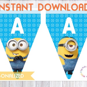 Digital Minions Banner | Minion Birthday | Minion Party | Minion ...