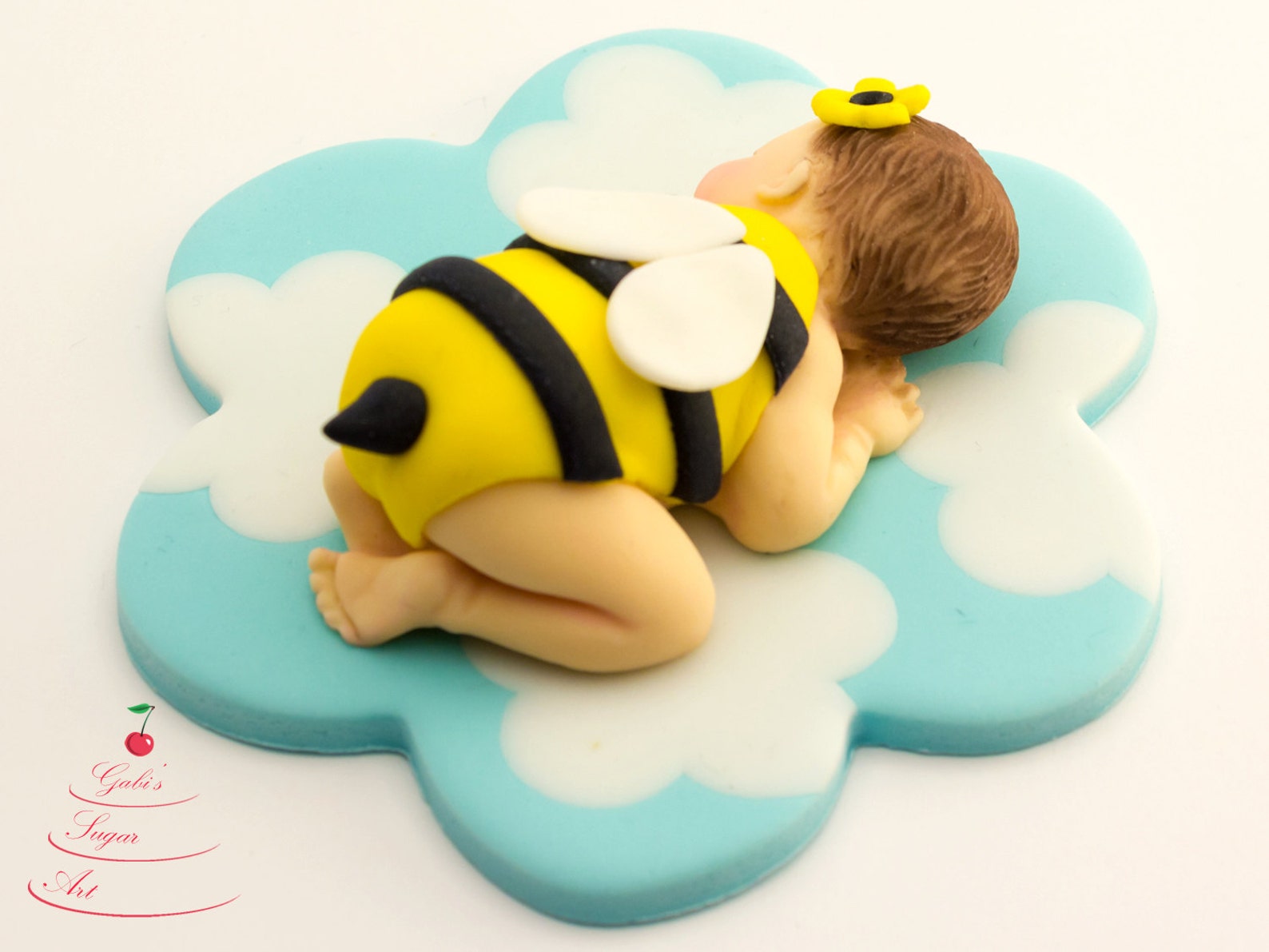 Fondant Baby Cake Topper | Baby Bee Cake Topper | Baby Shower Cake ...