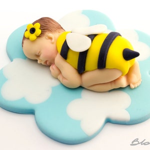 Fondant Baby Cake Topper | Baby Bee Cake Topper | Baby Shower Cake ...