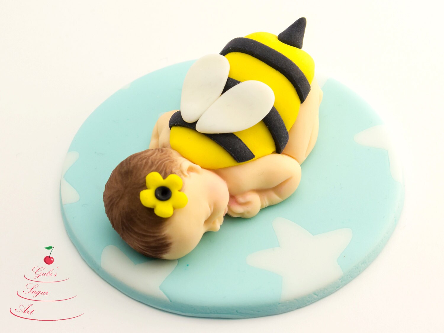 Fondant Baby Cake Topper | Baby Bee Cake Topper | Baby Shower Cake ...