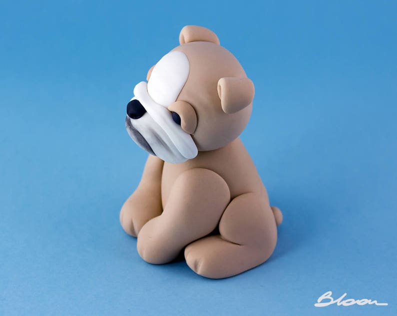 English Bulldog Cake Topper Dog Cake Topper Fondant - Etsy