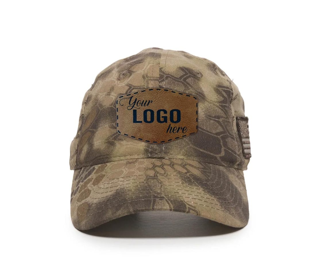 Outdoor Cap TAC-600 Tactical Hat With Custom Vegan Leather Patch | Bulk ...
