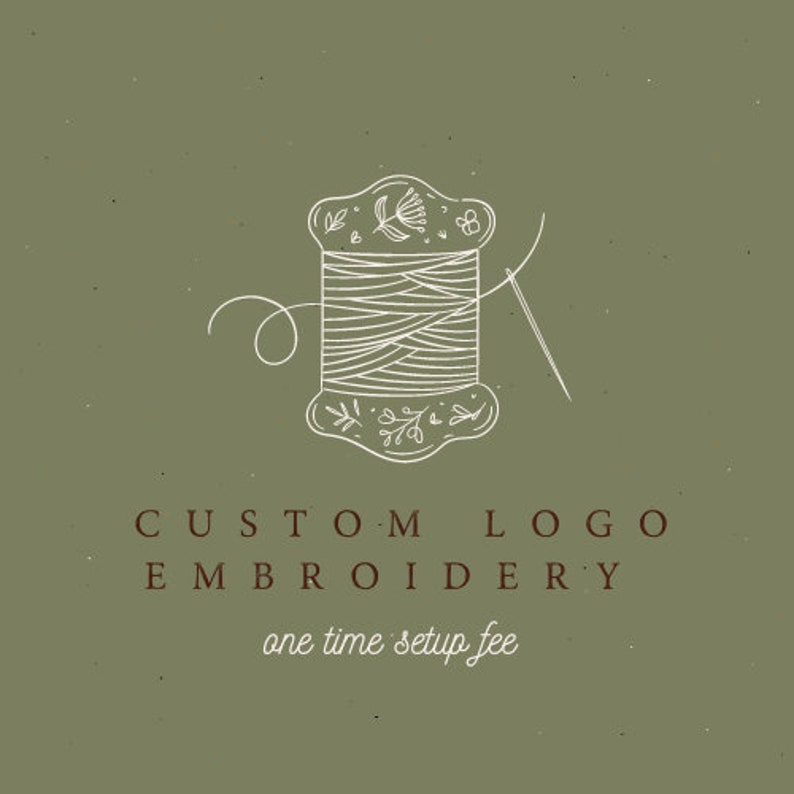 One Time Setup Fee for Custom Embroidered Logos & Artwork - Etsy