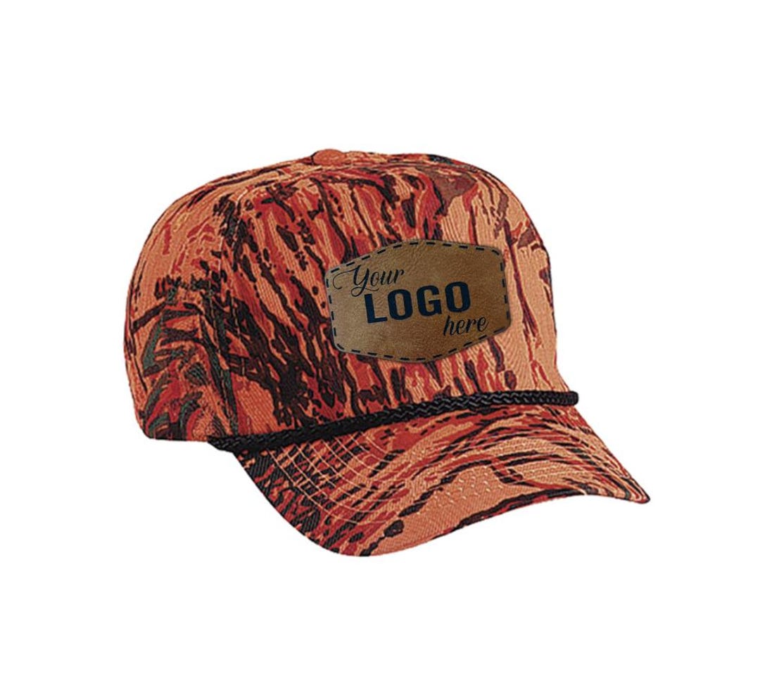 Cobra TSG-C 5 Panel Camo Golf Cap With Braid and Custom Vegan Leather ...