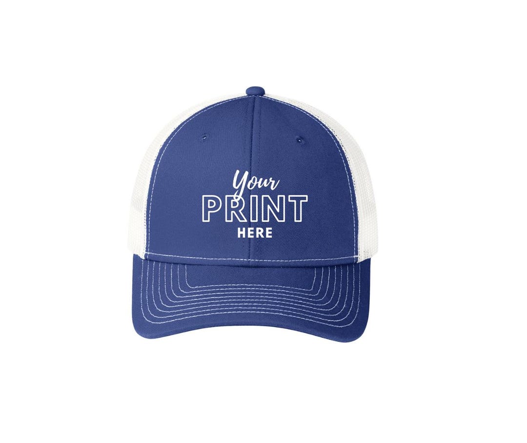 Full Color Custom Printed Port Authority C112 Snapback Trucker Cap Bulk ...