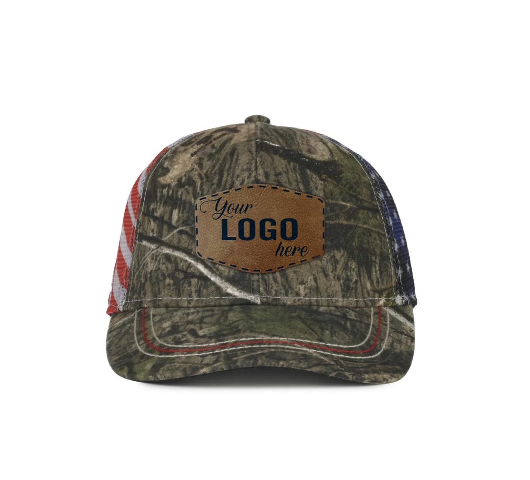 Outdoor Cap CWF-400M American Flag Camo Mesh Back Hat With Custom Vegan ...