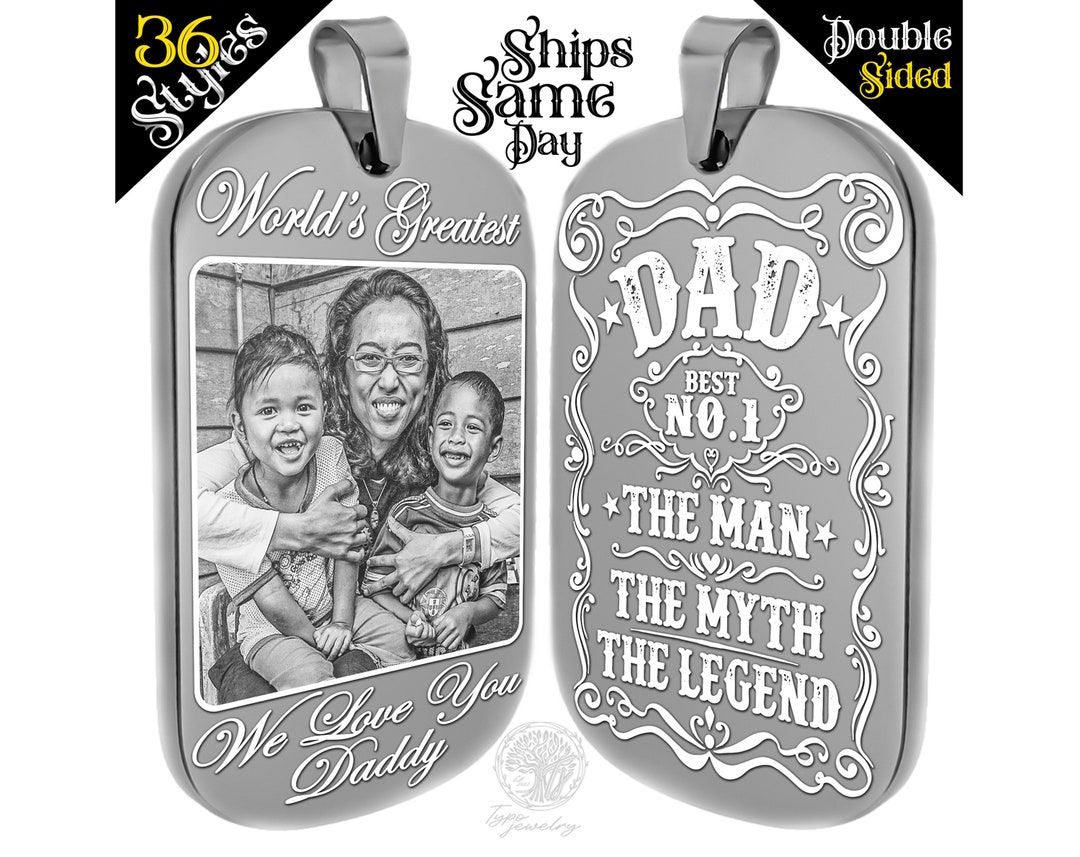 Personalized Dog Tag Necklace - Custom Engraved Photo & Message ...