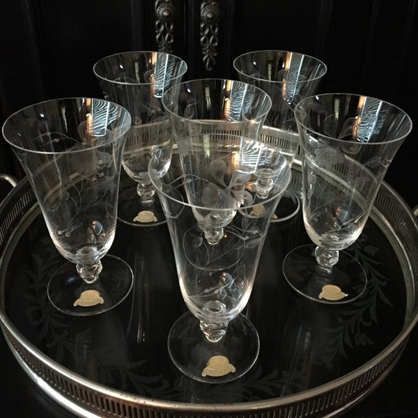 Rosenthal Etched Glasses - Etsy