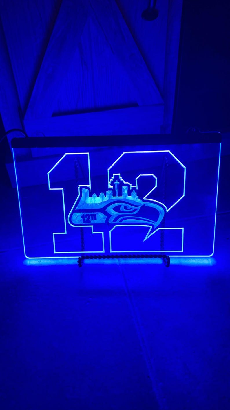 Seattle Seahawks Neon Style LED Light - Etsy